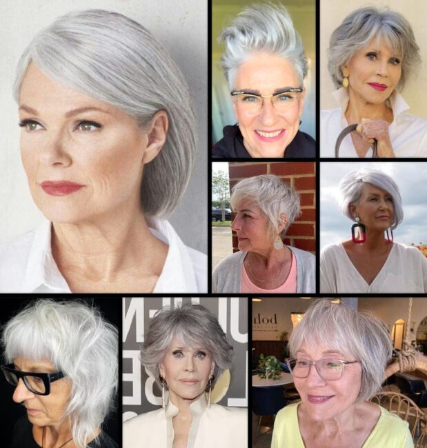 Freche Frisuren Für Graue Haare Ab 60 (Der ultimative Guide!) – Frisuren