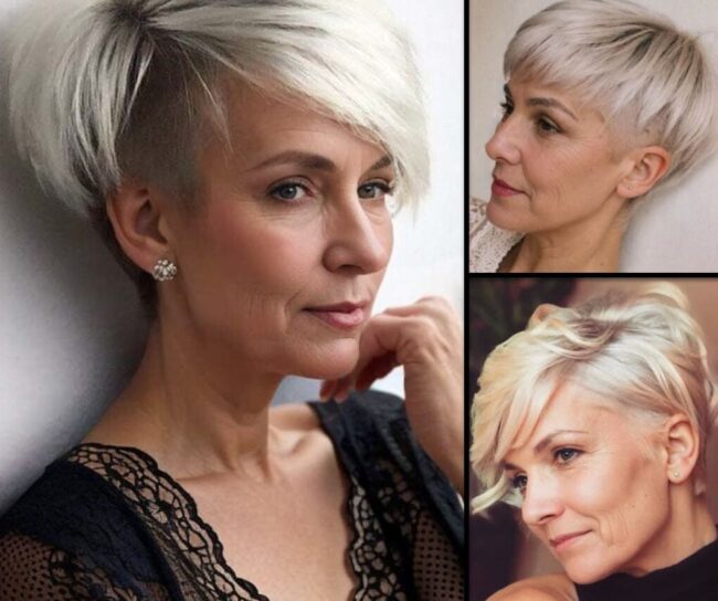 Elegantes Feines Haar Undercut Freche Kurzhaarfrisuren Ebenbild