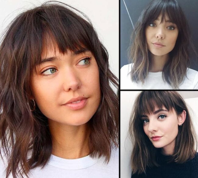 Gestufter Long Bob mit Schrägem Pony (Look des Jahres!) – Frisuren
