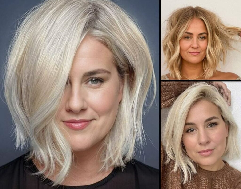 Doppelkinn Frisuren für Mollige Frauen mit Rundem Gesicht (Stil-Tipps ...