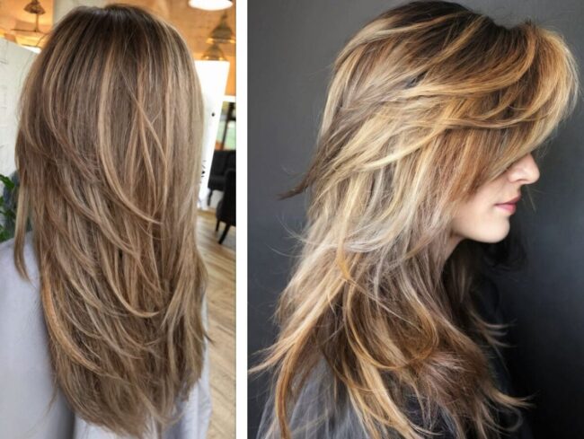 25+ Stufenschnitt Lange Haare (Ein Spiel der Texturen und Längen ...