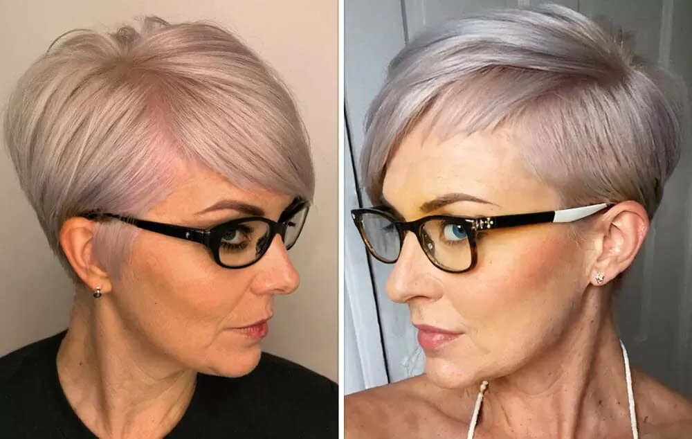 Freche Pixie Cut Mit Brille