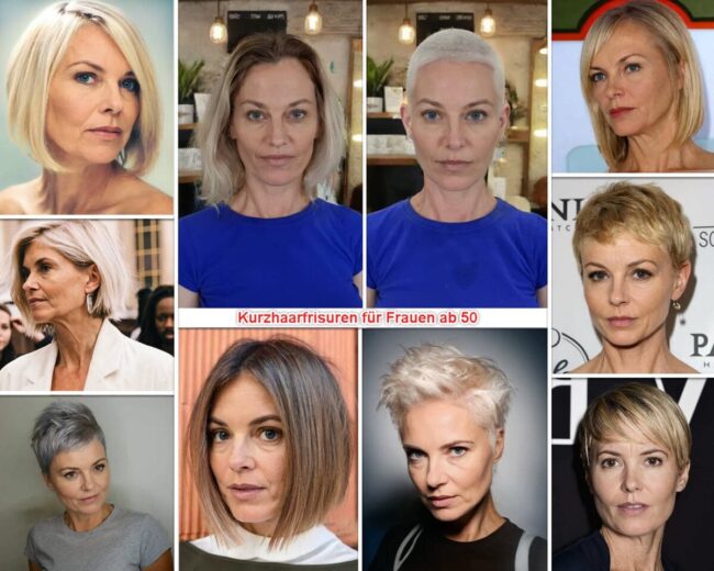 Kurzhaarfrisuren für Frauen ab 50 (Verjüngen!) (Jugendlicher Glanz ...